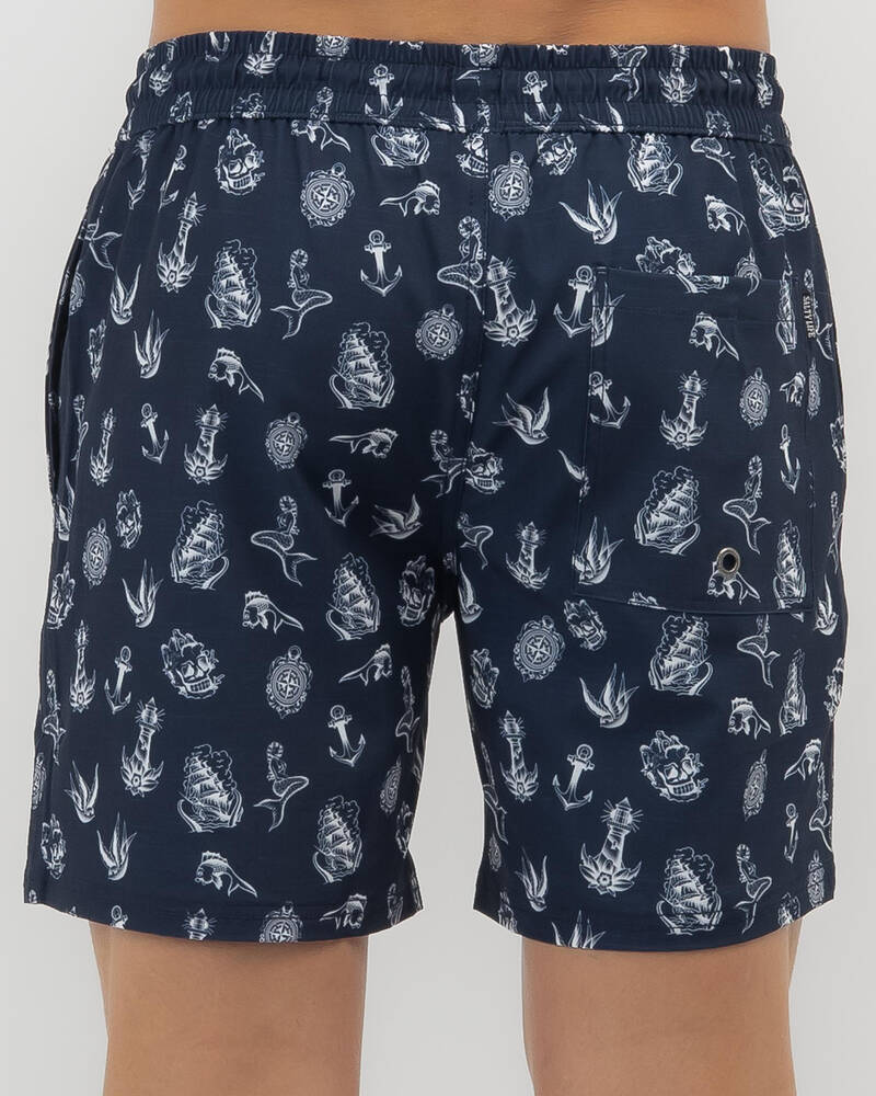Shop Salty Life Nautical Mully Shorts In Navy - Fast Shipping & Easy ...