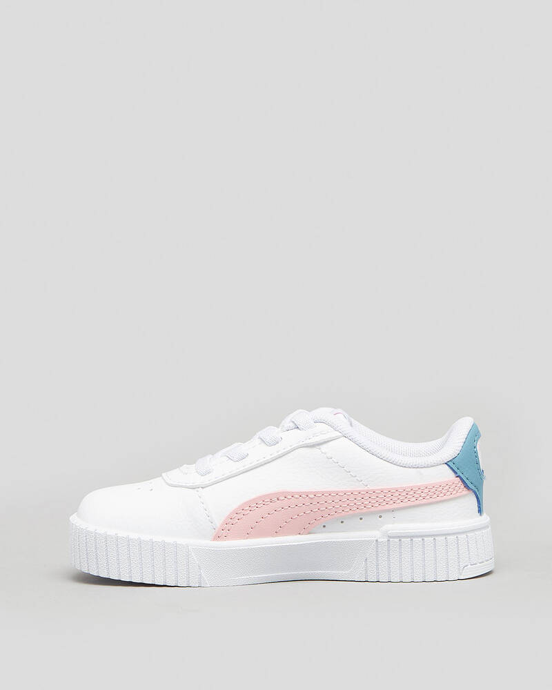 Shop Puma Toddlers' Carina Shoes In Puma White/almond Blossom/dusty ...