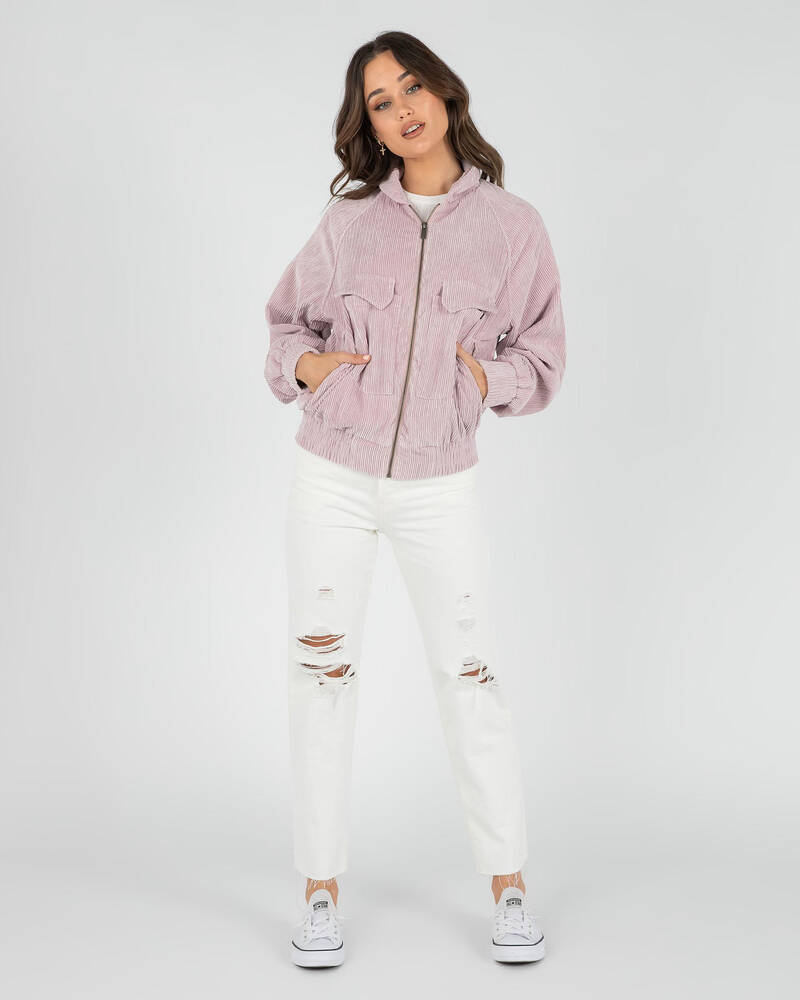 Shop Rusty Nightfall Hooded Jacket In Peachy Keen - Fast Shipping ...