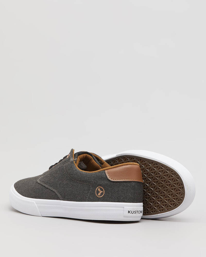 Shop Kustom Profile Shoes In Grey Herringbone - Fast Shipping & Easy ...