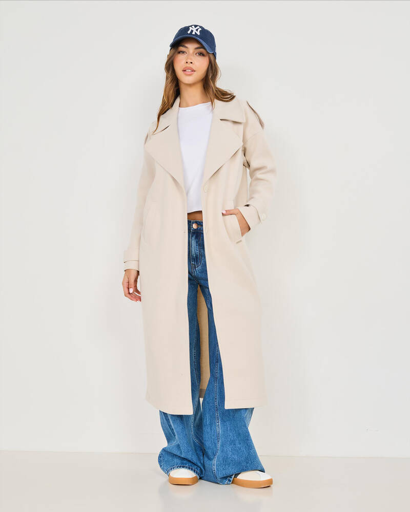 Shop Mooloola Eddie Coat In Beige - Fast Shipping & Easy Returns - City ...
