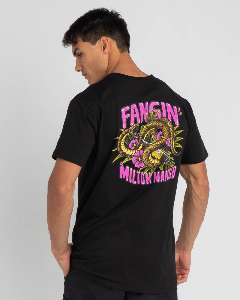 Shop Milton Mango Fangin' 3 T-Shirt In Black - Fast Shipping & Easy ...