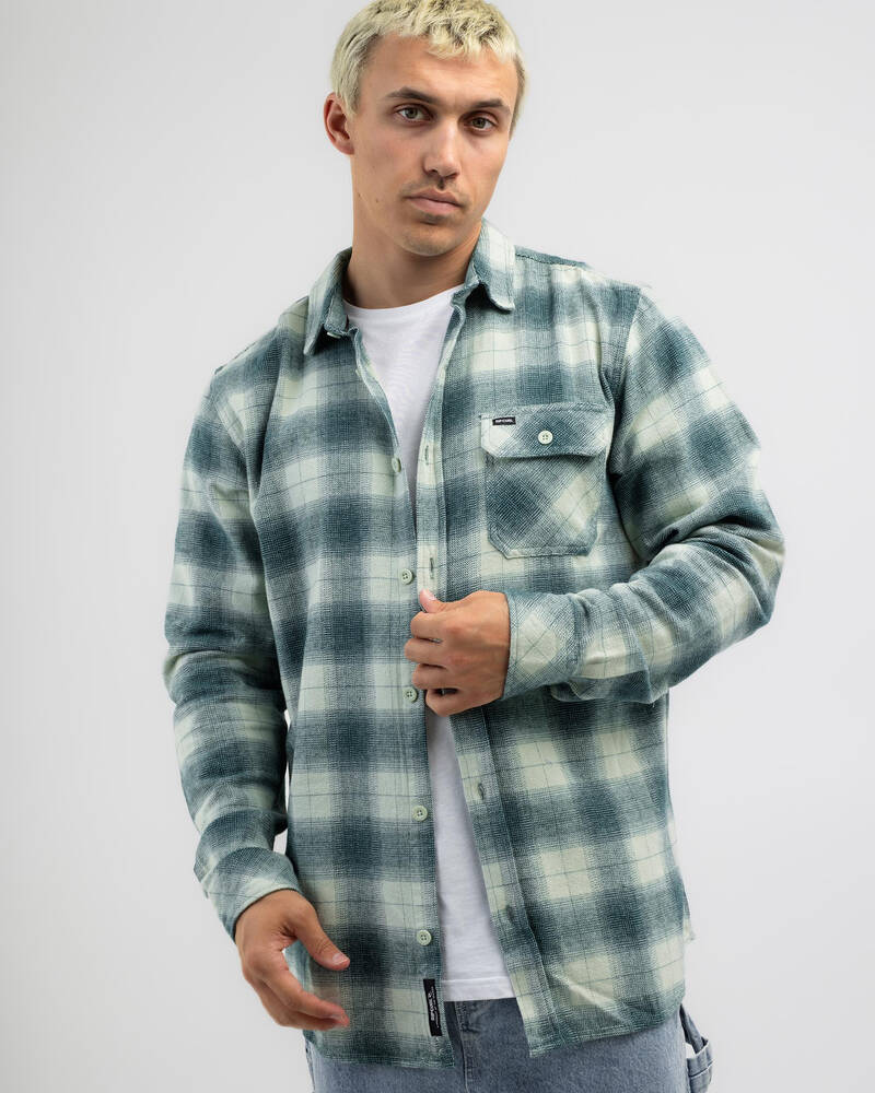 Shop Rip Curl Grinners Flannel Shirt In Mint - Fast Shipping & Easy ...