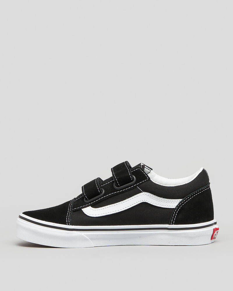 Shop Vans Girls' Old Skool Shoes In Black/white - Fast Shipping & Easy ...