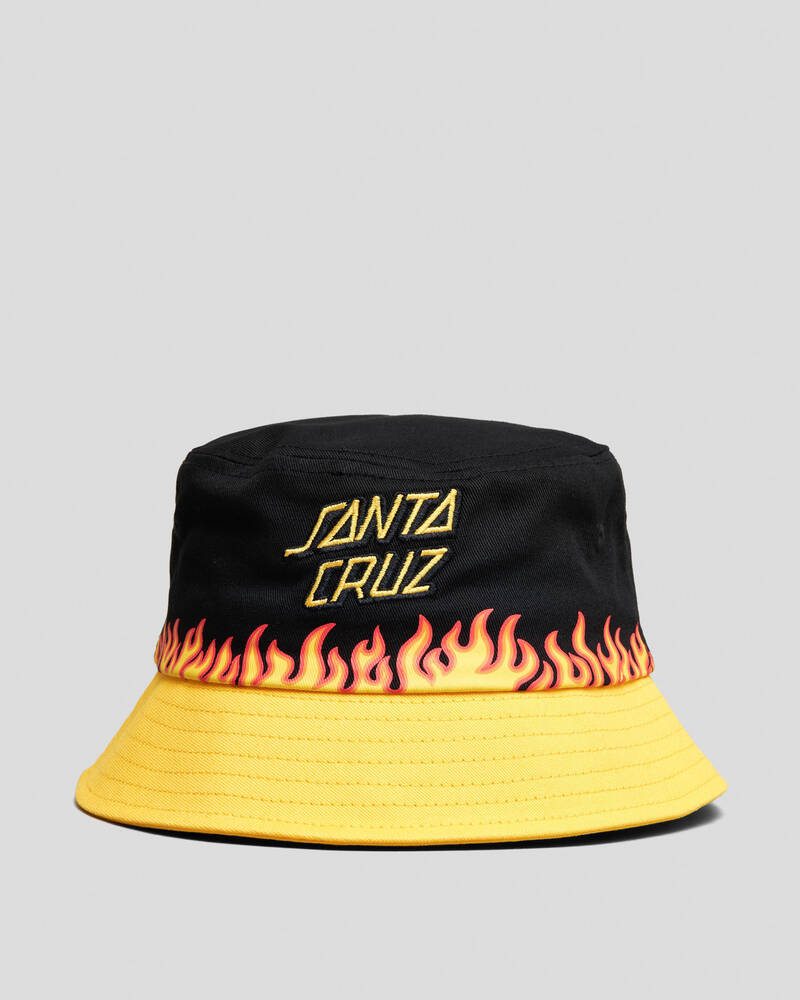 Shop Santa Cruz Blaze Bucket Hat In Black - Fast Shipping & Easy ...