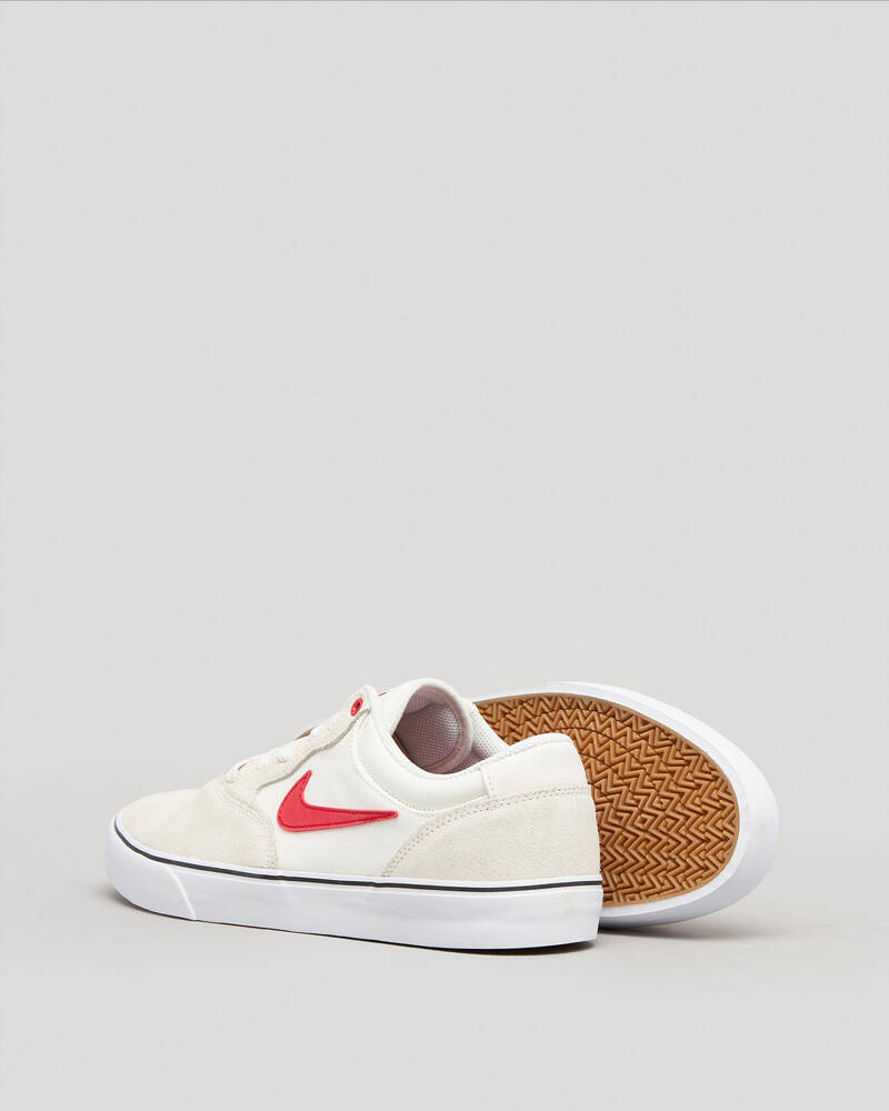 Shop Nike Womens SB Chron 2 Shoes In Summit White/university Red - Fast ...