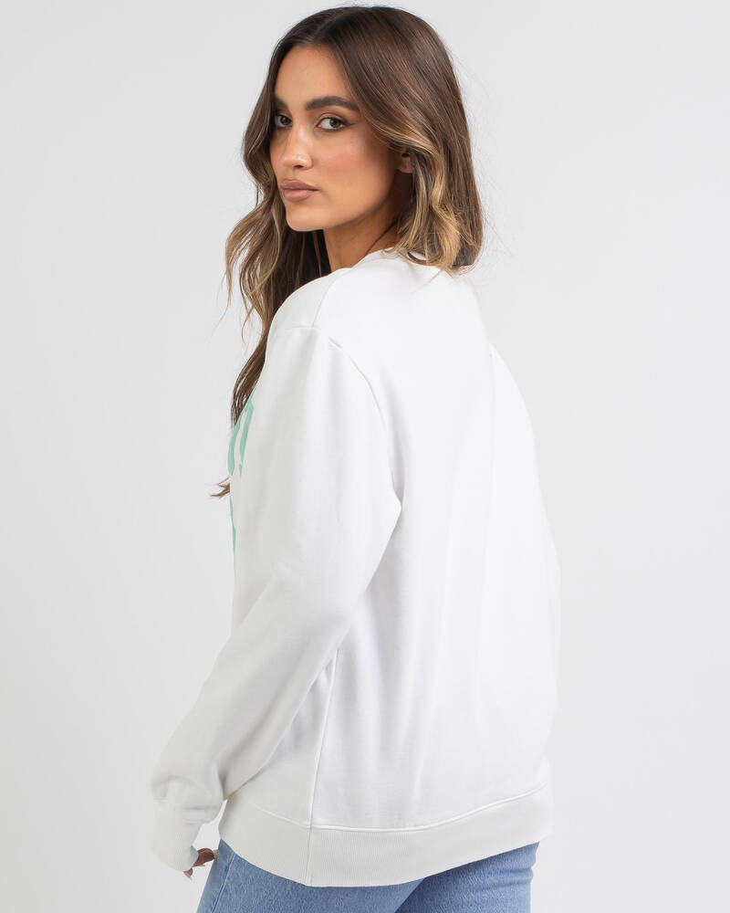Shop GUESS Originals Leon Sweatshirt In Pure White Multi - Fast ...