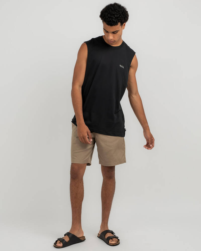 Shop RVCA Offset Muscle Tank In Rvca Black - Fast Shipping & Easy ...