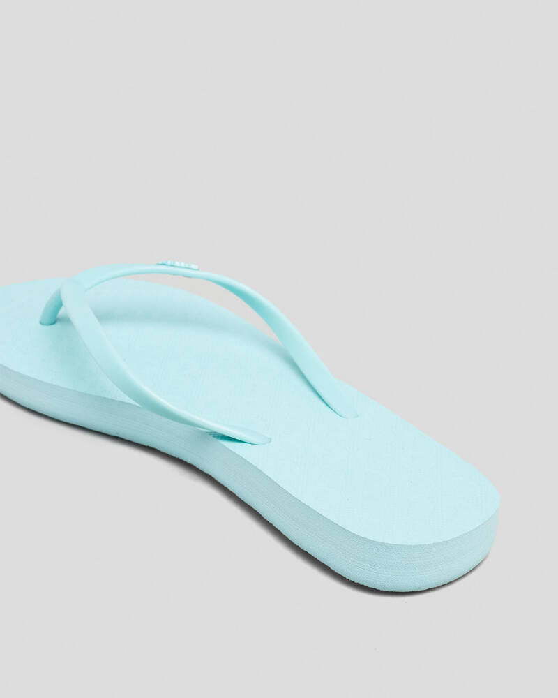 Shop Roxy Viva Platform Thongs In Light Blue - Fast Shipping & Easy ...