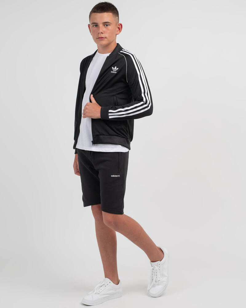 Shop adidas Boys' Logo Shorts In Black - Fast Shipping & Easy Returns ...