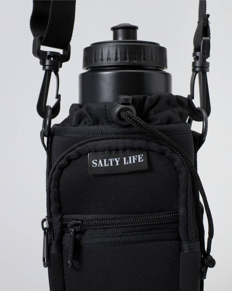 Shop Salty Life Cooler Water Bottle Sling In Black - Fast Shipping ...