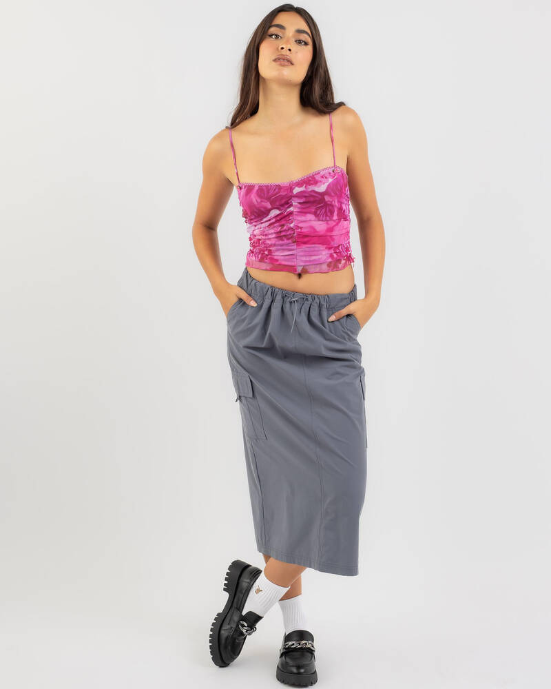 Shop Alive Girl Ariella Mesh Cami Top In Pink - Fast Shipping & Easy ...