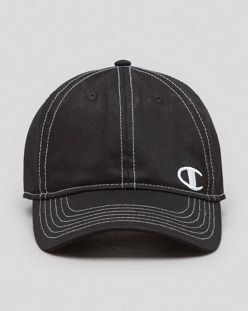 Shop Champion Contrast Stitch Cap In Black - Fast Shipping & Easy ...
