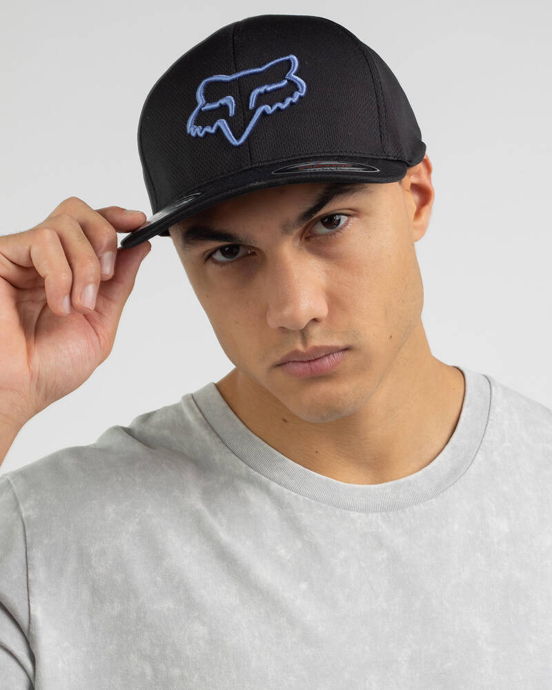 Shop Fox Lithotype Flexfit 2.0 Cap In Black/blue - Fast Shipping & Easy ...
