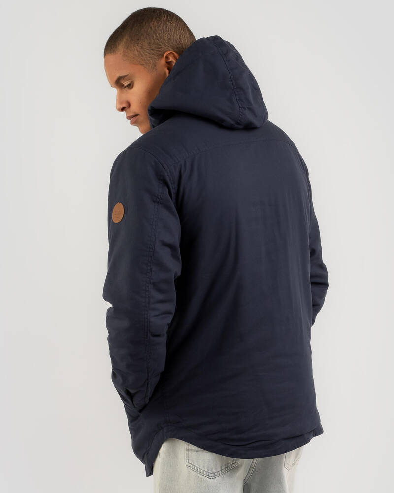 Shop Rip Curl Gibbos Hooded Jacket In Dark Navy - Fast Shipping & Easy ...
