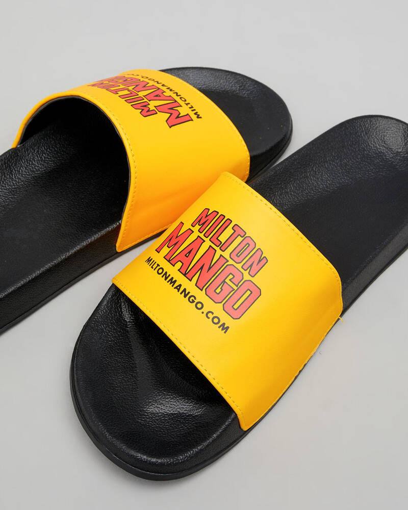 Shop Milton Mango Milton Mango Slides In Black - Fast Shipping & Easy ...