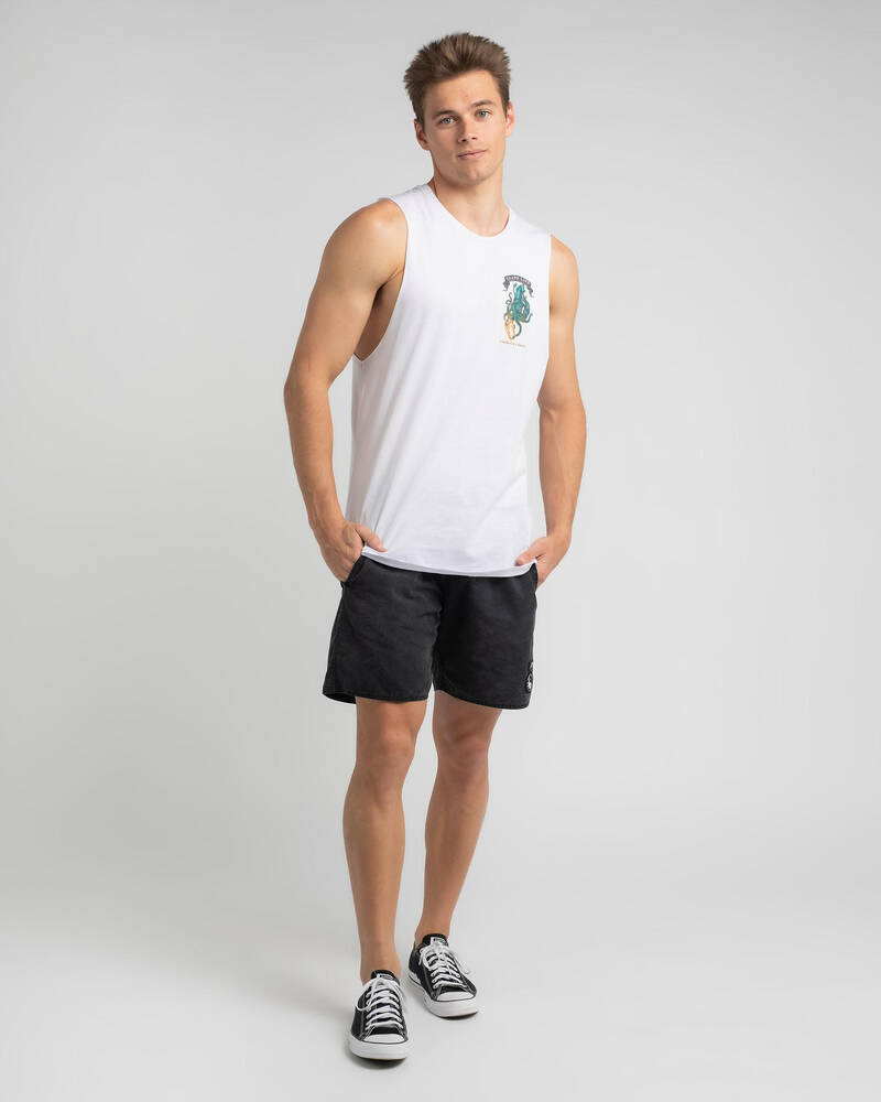 Shop Salty Life Kraken Muscle Tank In White - Fast Shipping & Easy ...