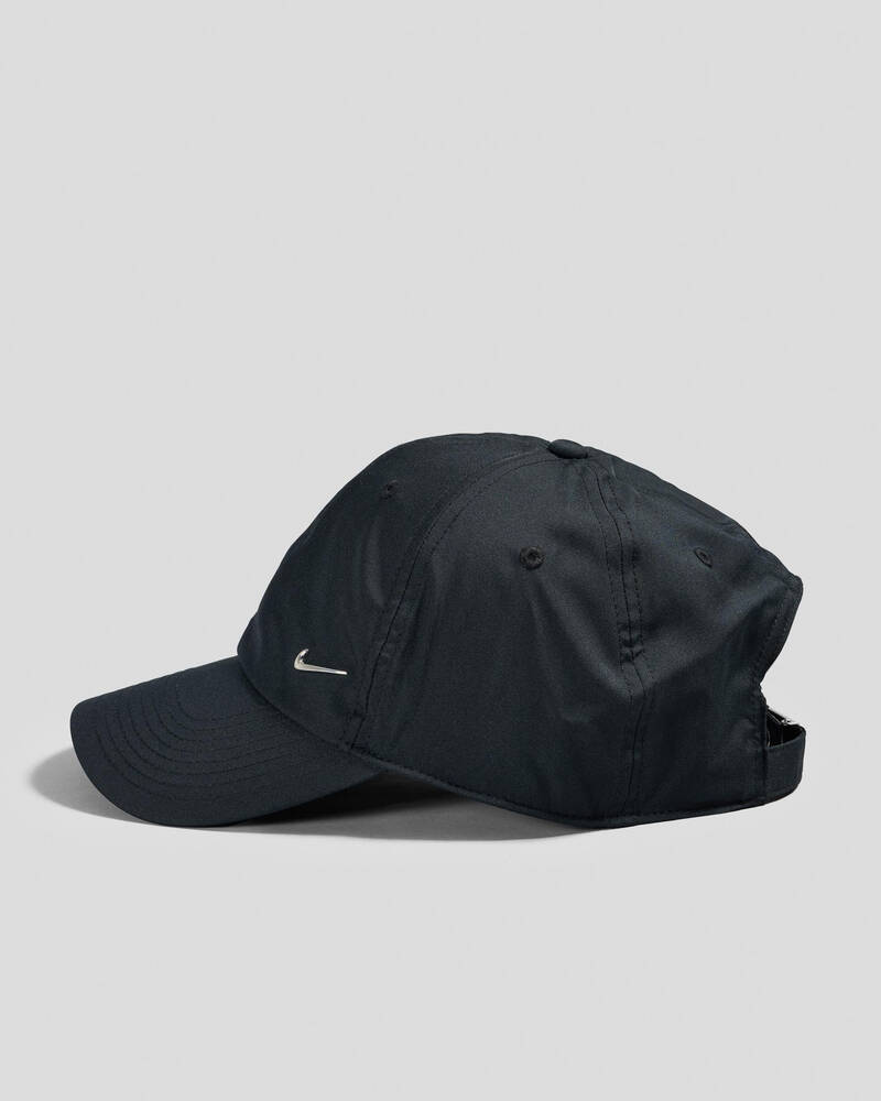 Shop Nike Swoosh Metallic Cap In Black/ Metallic Silver - Fast Shipping ...