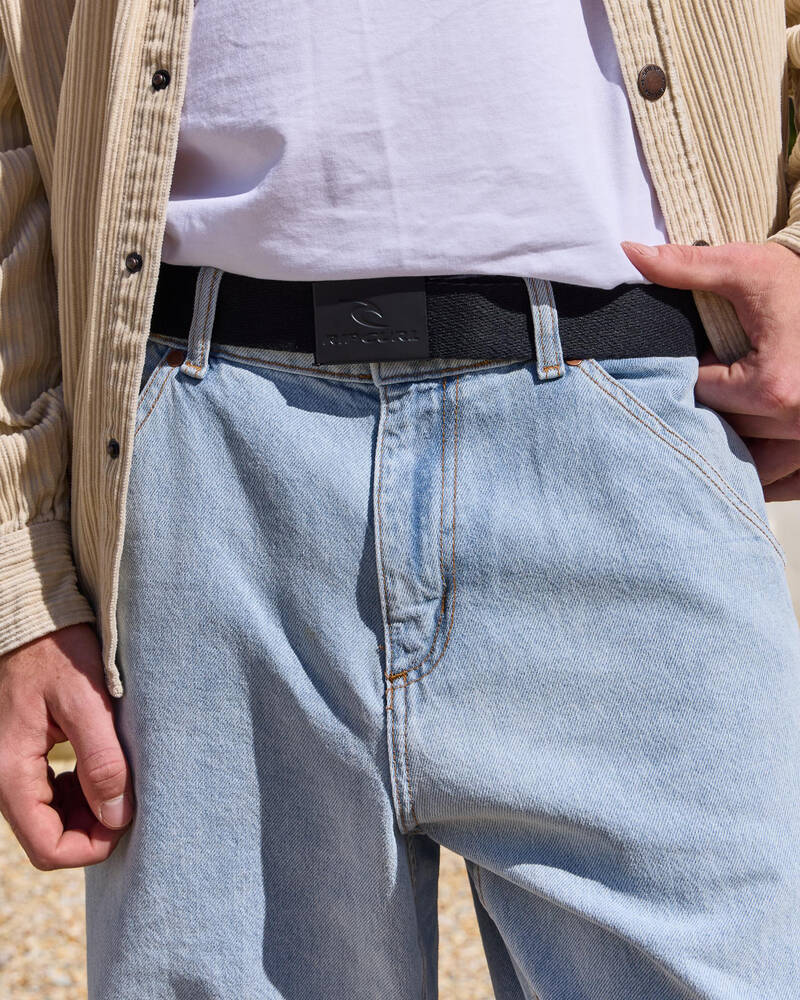 Shop Rip Curl Snap Revo Web Belt In Black/olive - Fast Shipping & Easy ...