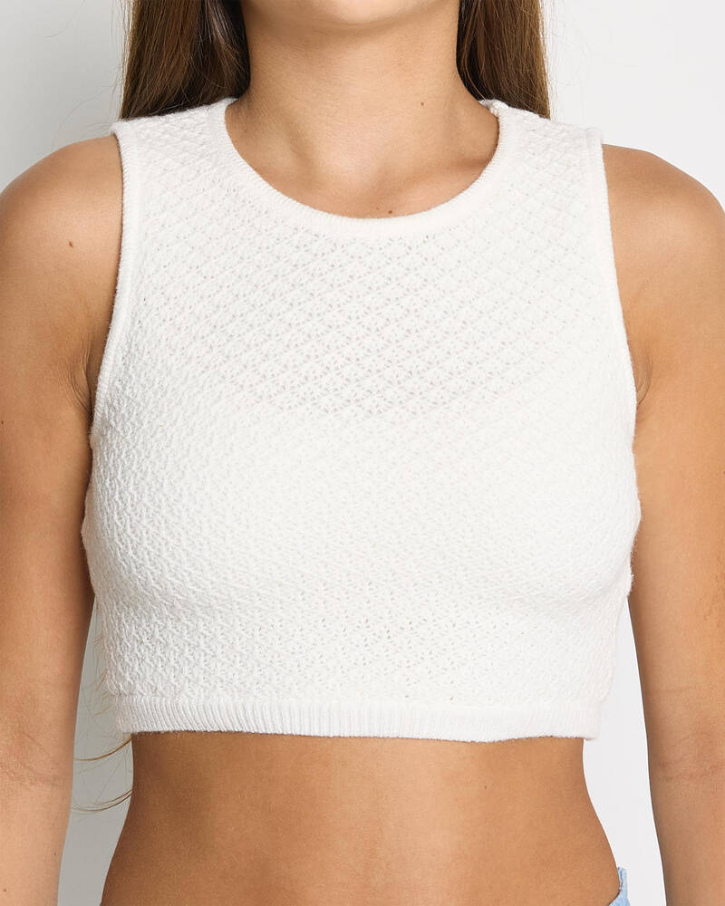 Shop Ava And Ever Girls' Kensington Knit Tank Top In Cream - Fast ...