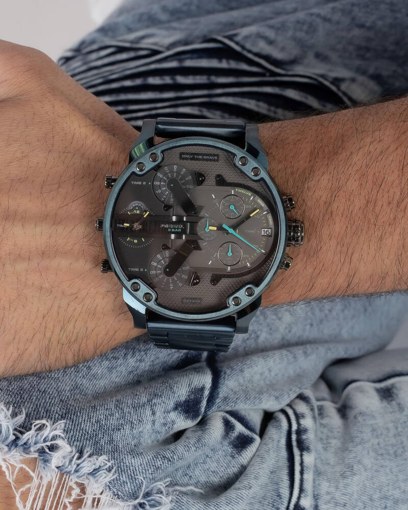 Shop Diesel Mr Daddy 2.0 Watch In Grey - Fast Shipping & Easy Returns ...