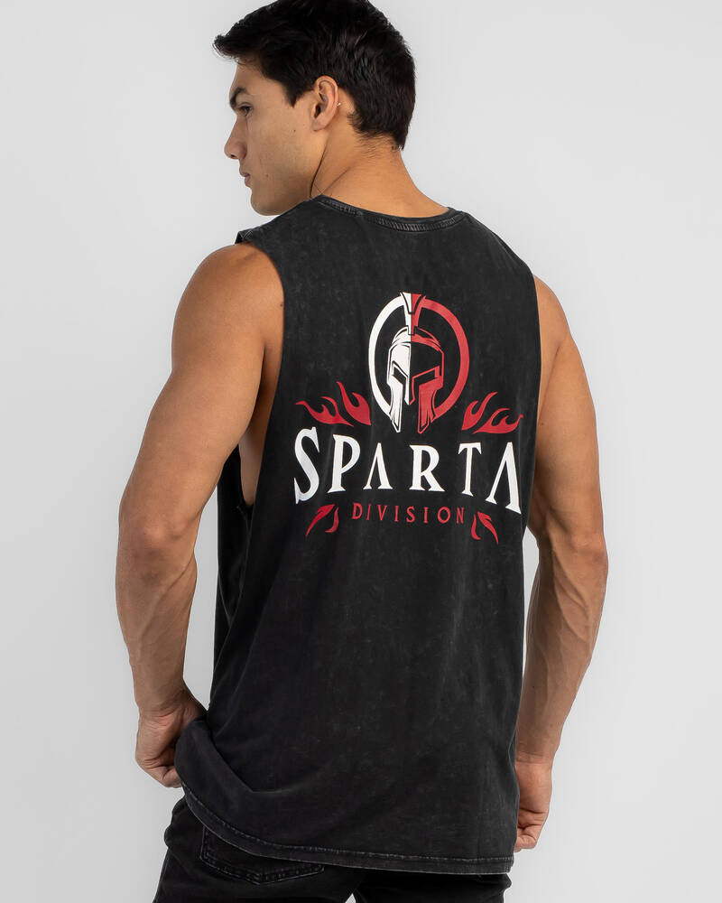 Shop Sparta Eternal Flame Muscle Tank In Black Acid - Fast Shipping ...