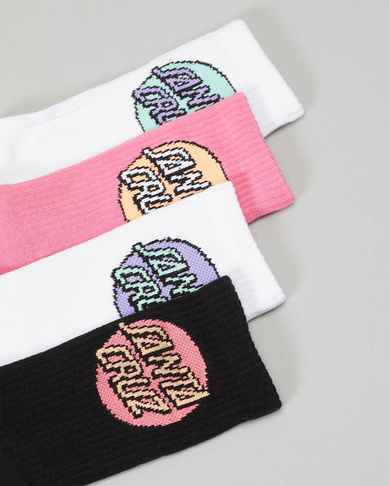 Shop Santa Cruz Pop Dot Sock 4 Pack In Multi - Fast Shipping & Easy ...