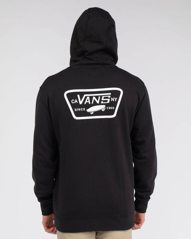 Shop Vans Full Patched Pull Over 2 Hoodie In Black - Fast Shipping ...