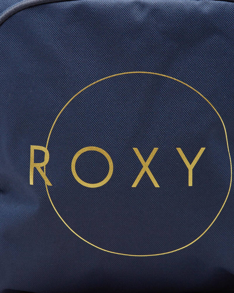Shop Roxy Shadow Swell Solid Logo Backpack In Mood Indigo - Fast ...