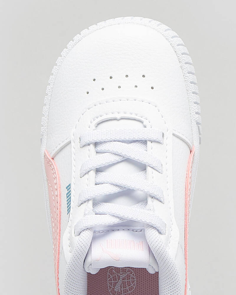 Shop Puma Toddlers' Carina Shoes In Puma White/almond Blossom/dusty ...