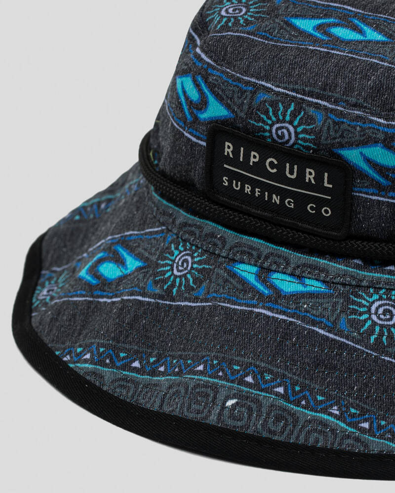 Shop Rip Curl Boys' Valley Wide Brim Reversible Hat In Black/purple ...