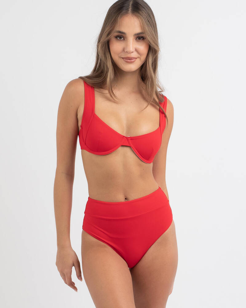 Shop Topanga Jett High Waisted Bikini Bottom In Chilli Red - Fast Shipping & Easy Returns - City ...