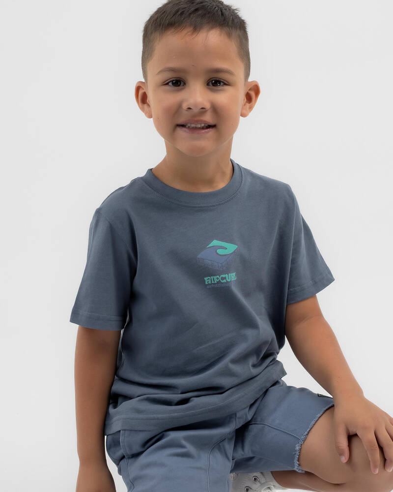 Shop Rip Curl Toddlers' Mystic Waves Logo T-Shirt In Vintage Navy ...
