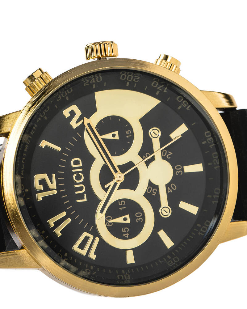 Shop Lucid Comet Watch In Black/gold/black/gold - Fast Shipping & Easy ...