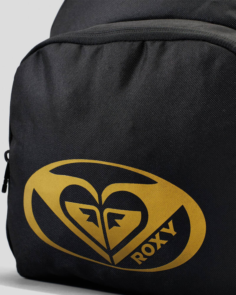 Shop Roxy Shadow Swell Logo Backpack In Anthracite - Fast Shipping ...