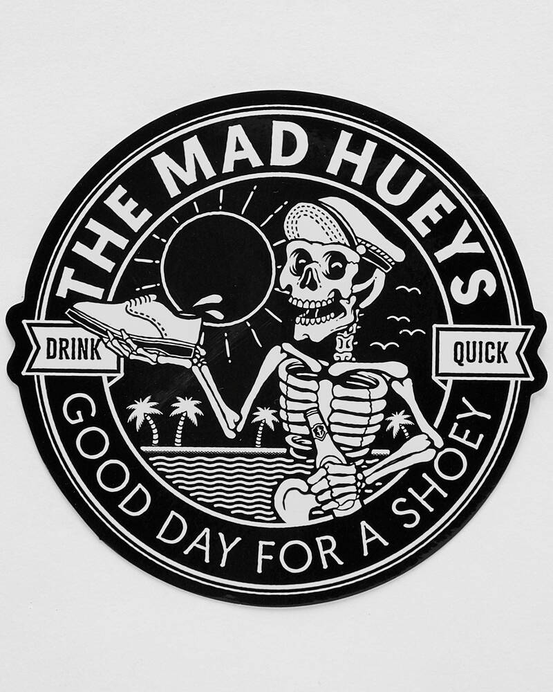 Shop The Mad Hueys Good Day Sticker In Black/white - Fast Shipping ...