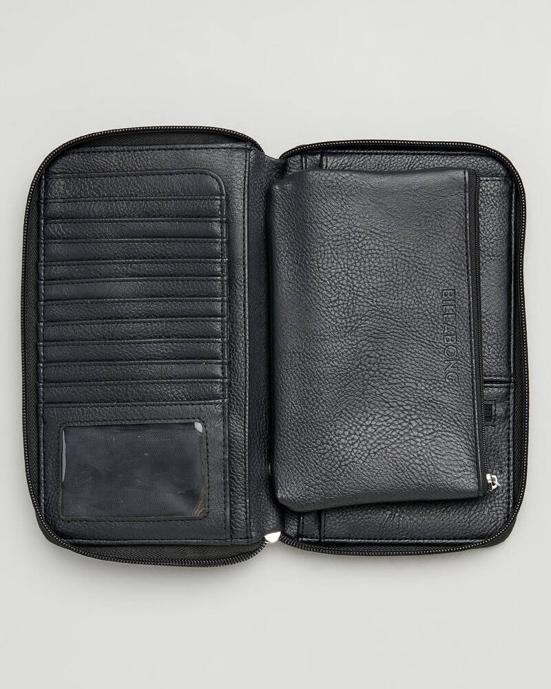 Shop Billabong Free Spirit Travel Wallet In Black - Fast Shipping ...