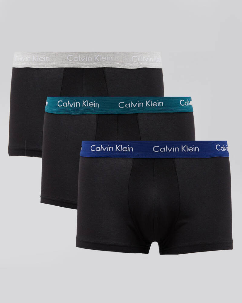 Shop Calvin Klein Cotton Stretch Trunks Pack In Black - Fast Shipping ...