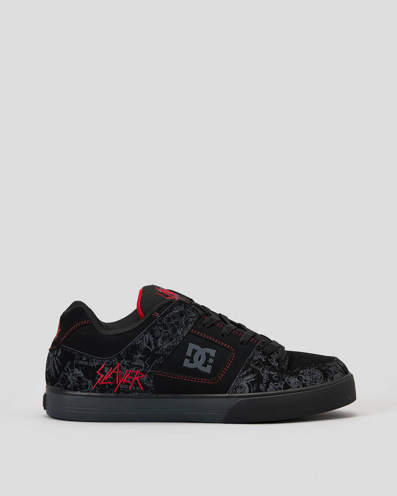 Shop DC Shoes Slayer Pure Shoes In Black/grey/red - Fast Shipping ...