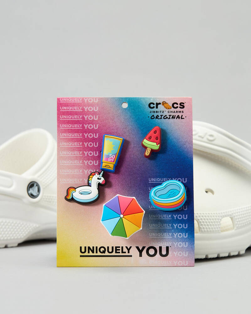 Crocs Summer 4Ever Jibbitz 5 Pack In Multi - FREE* Shipping & Easy ...