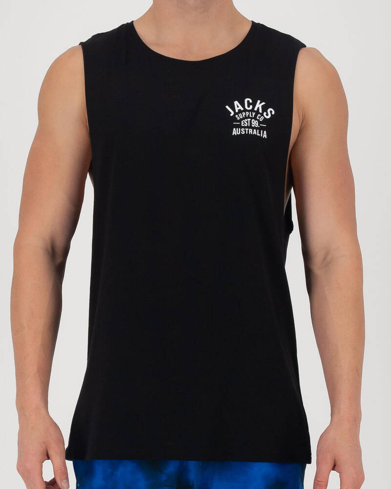 Shop Jacks Shore Muscle Tank In Black - Fast Shipping & Easy Returns ...