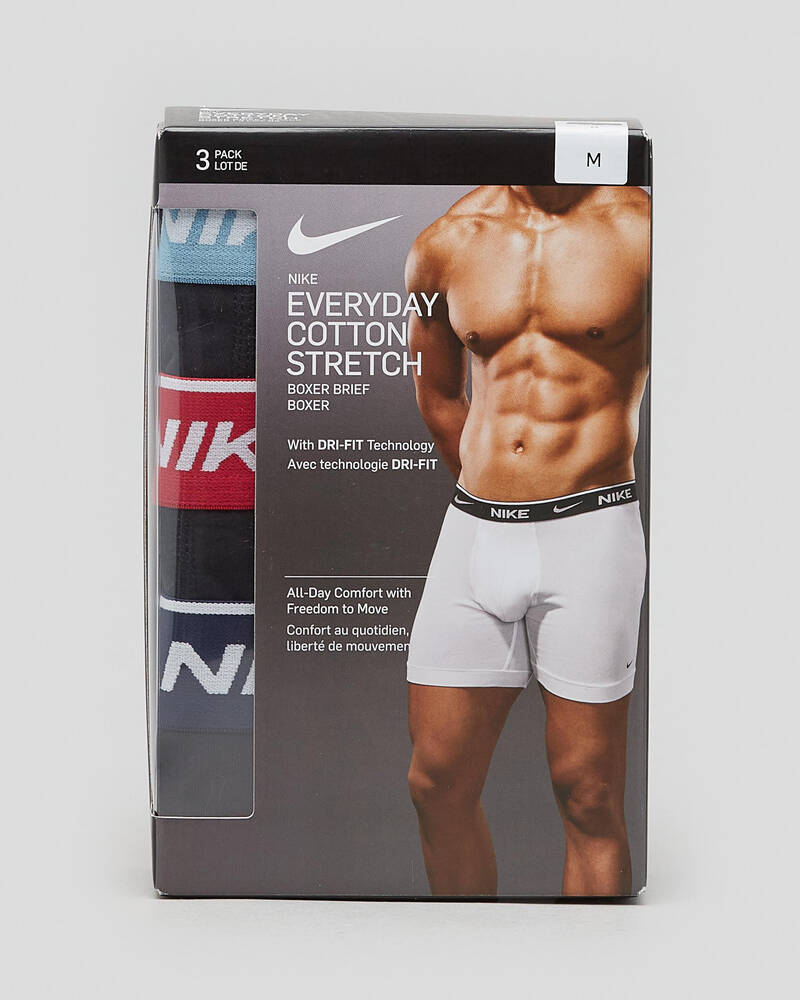 Shop Nike Everyday Cotton Stretch Boxer Briefs 3 Pack In Multi - Fast ...