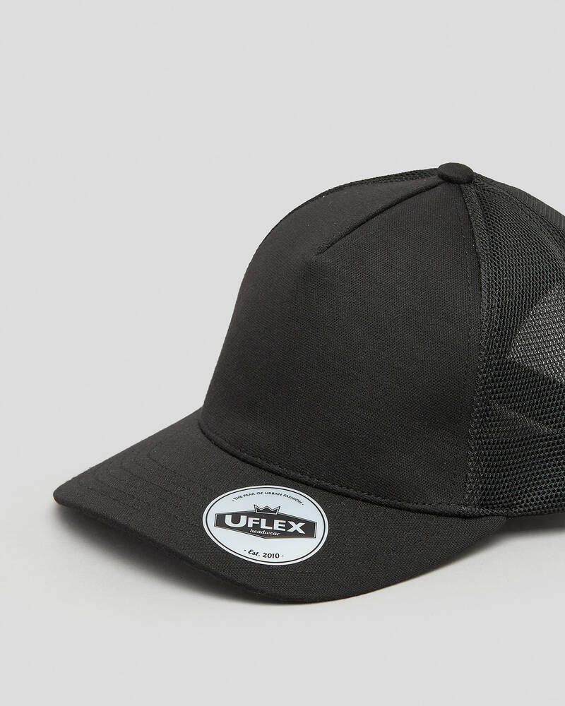 Shop UFlex Comfort Trucker Cap In Black - Fast Shipping & Easy Returns ...