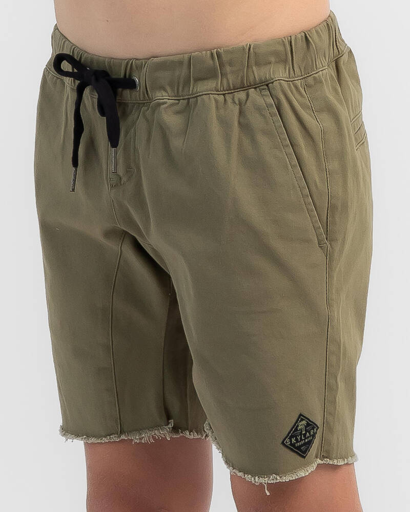 Shop Skylark Boys' Erase Drop Crotch Shorts In Sage - Fast Shipping ...