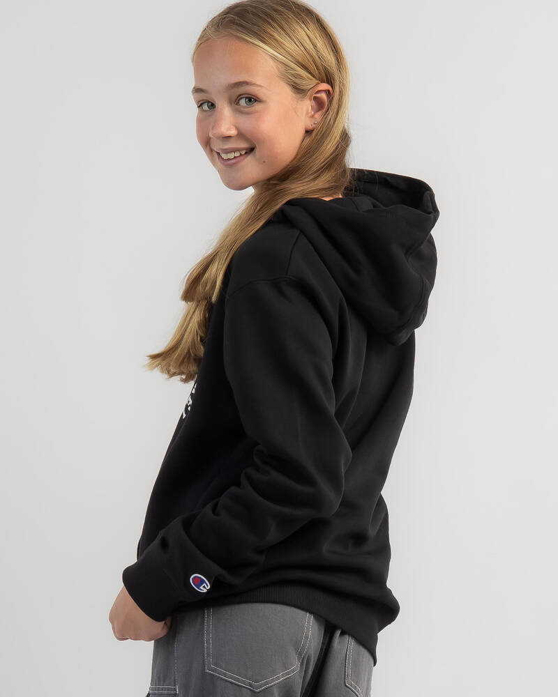 Shop Champion Girls' Sporty Hoodie In Black - Fast Shipping & Easy ...