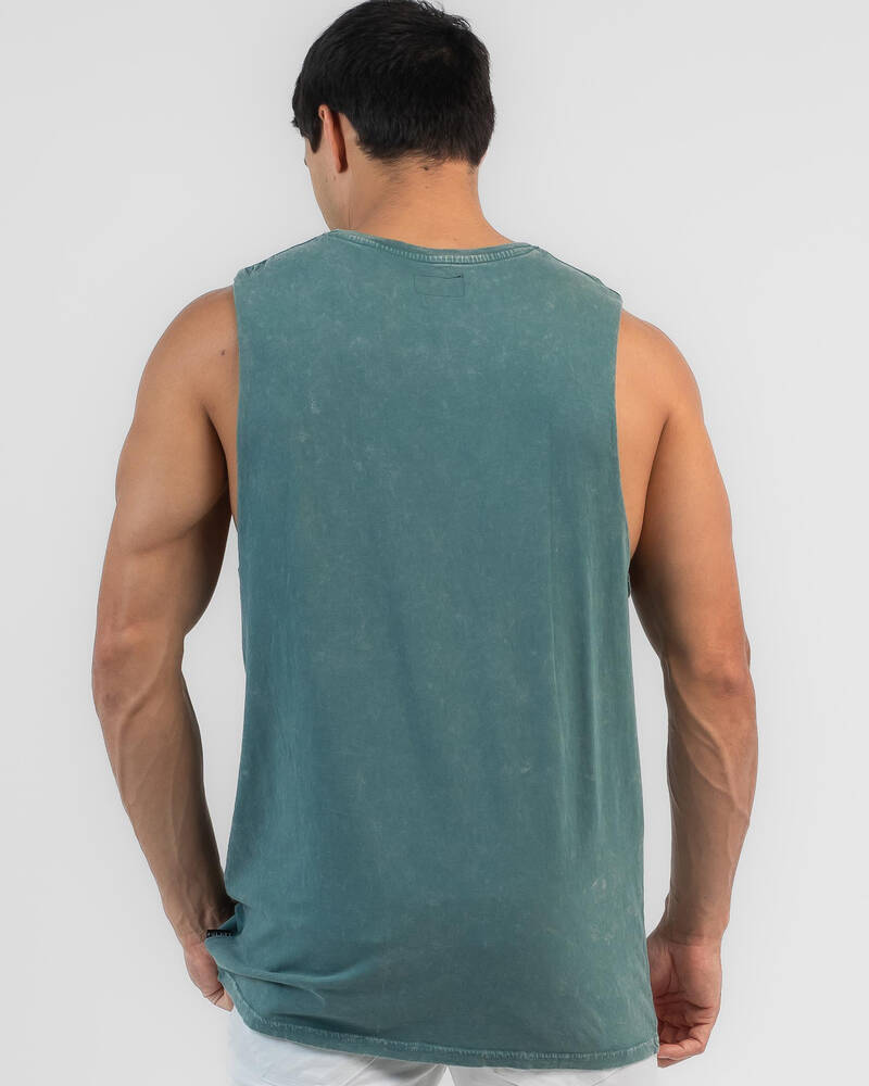 Shop Lucid Swivel Muscle Tank In Teal Acid - Fast Shipping & Easy ...