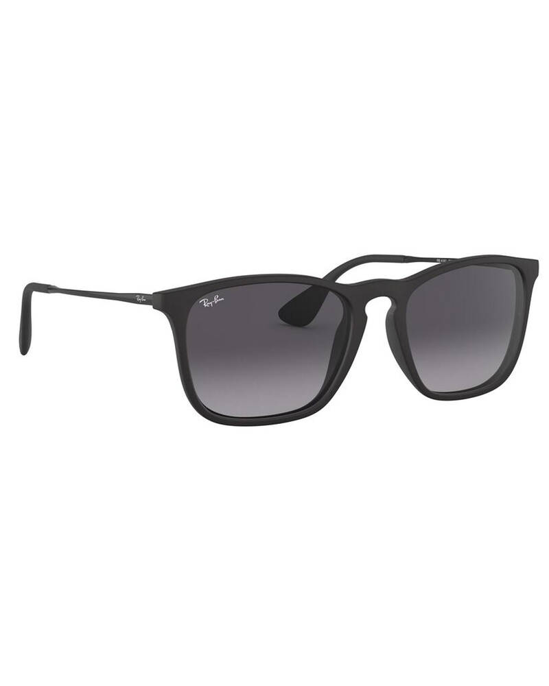 Shop Ray-Ban Chris RB4187 Sunglasses In Rubber Black - Fast Shipping ...
