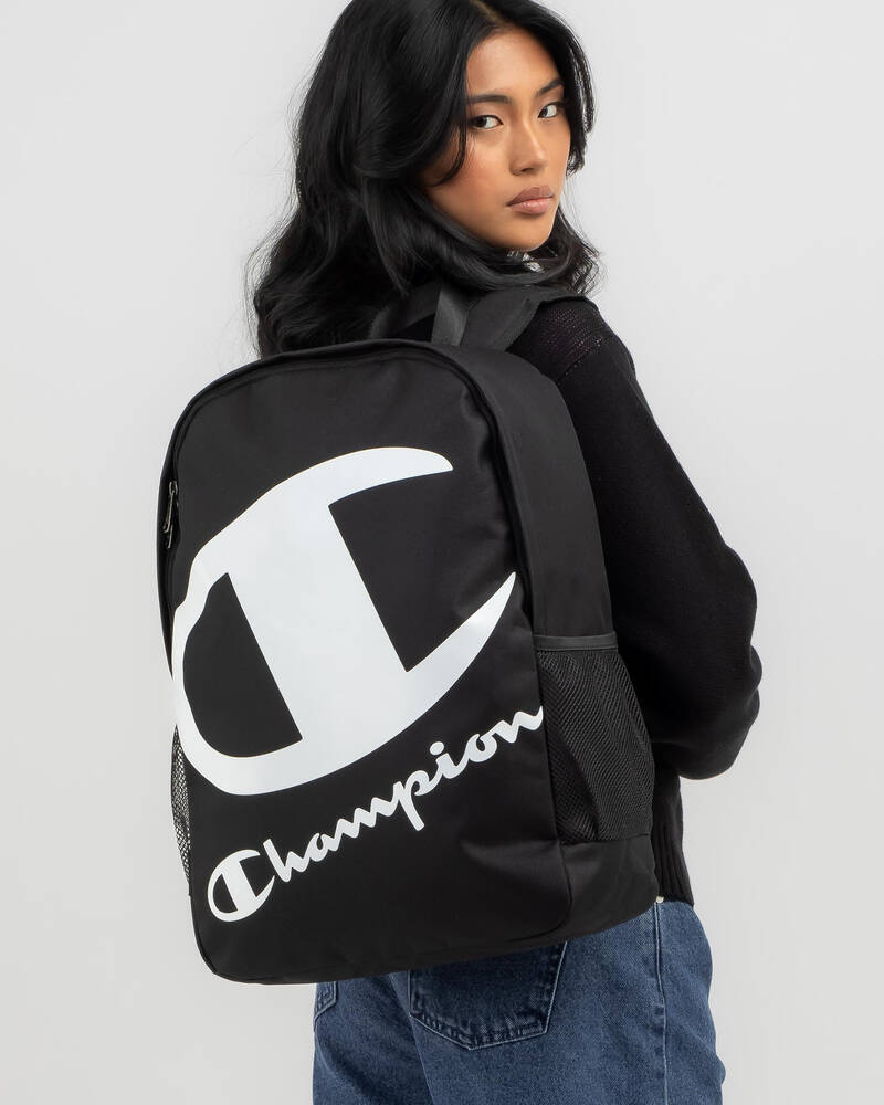 Shop Champion Large Graphic Backpack In Black - Fast Shipping & Easy ...