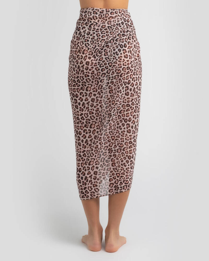 Shop Kaiami Wategos Sheer Sarong In Fierce Leopard - Fast Shipping ...