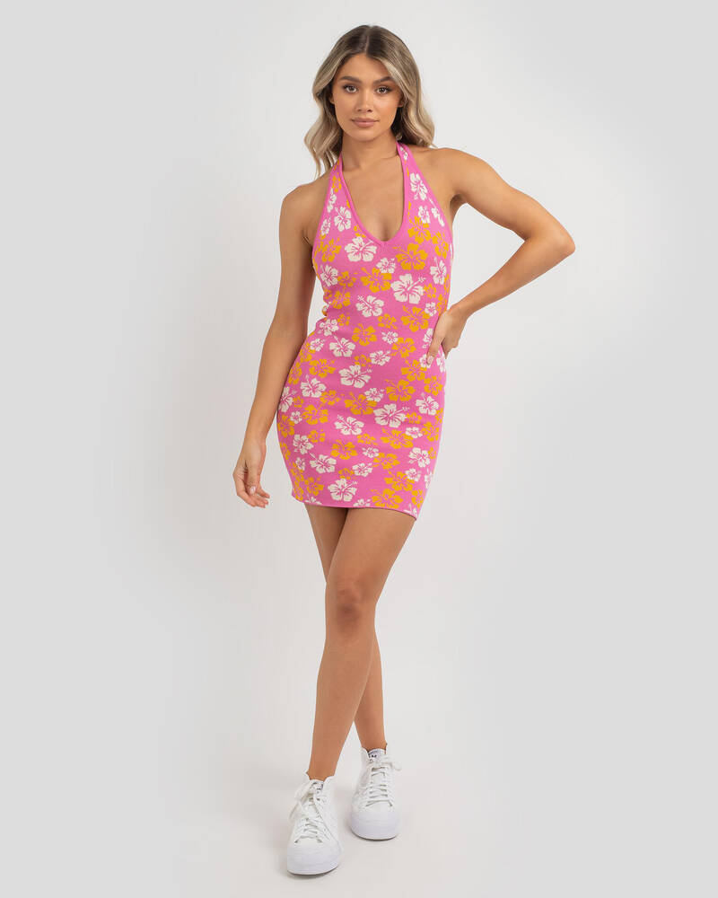 Shop Mooloola Theodora Dress In Pink Hibiscus - Fast Shipping & Easy ...